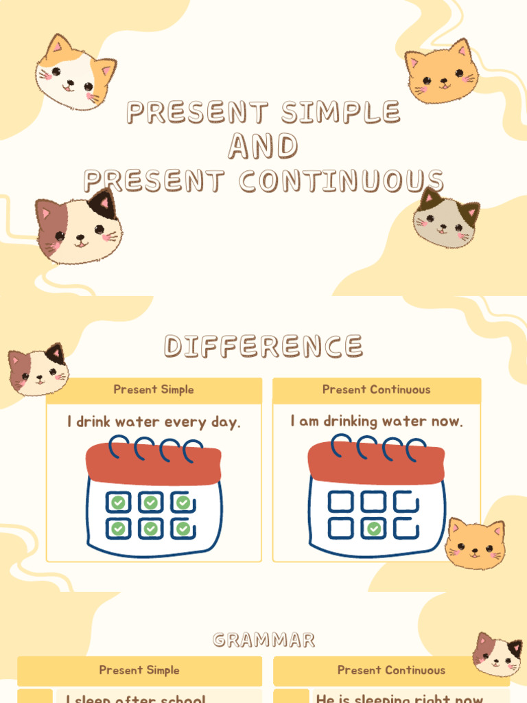 Present Simple vs. Present Continuous Guide | PDF