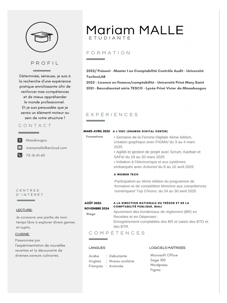 CV-Mariam Mallé | PDF