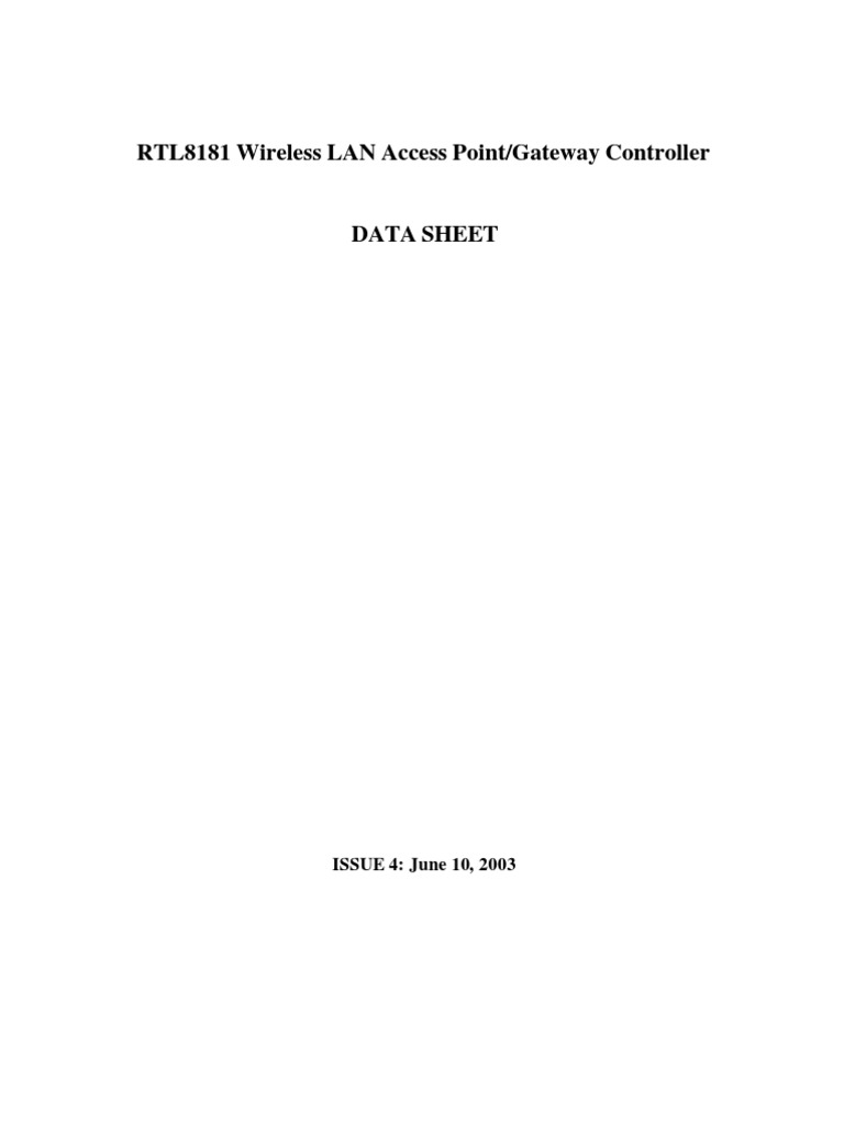 RTL 8186 | PDF | Wireless Lan | Analog To Digital Converter