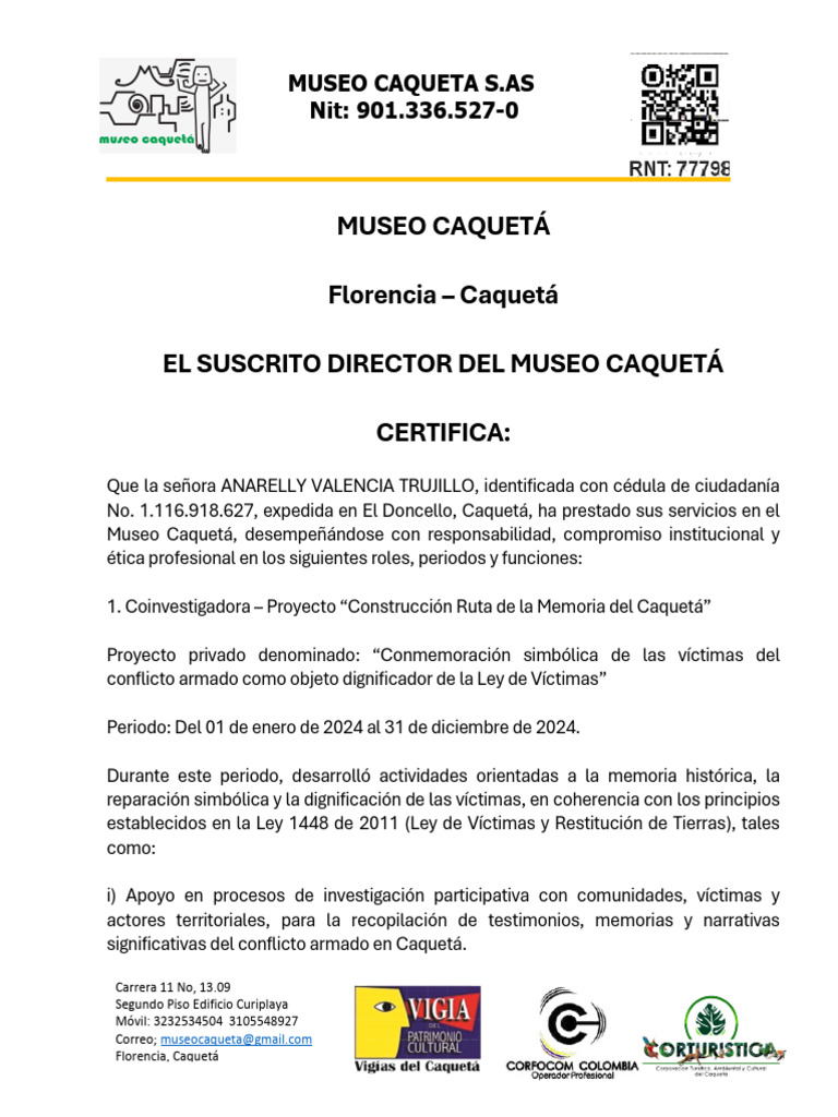 Certifica Do | PDF | Museo