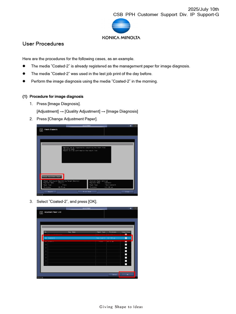 User Procedures AQA&ImageDiagnosis | PDF