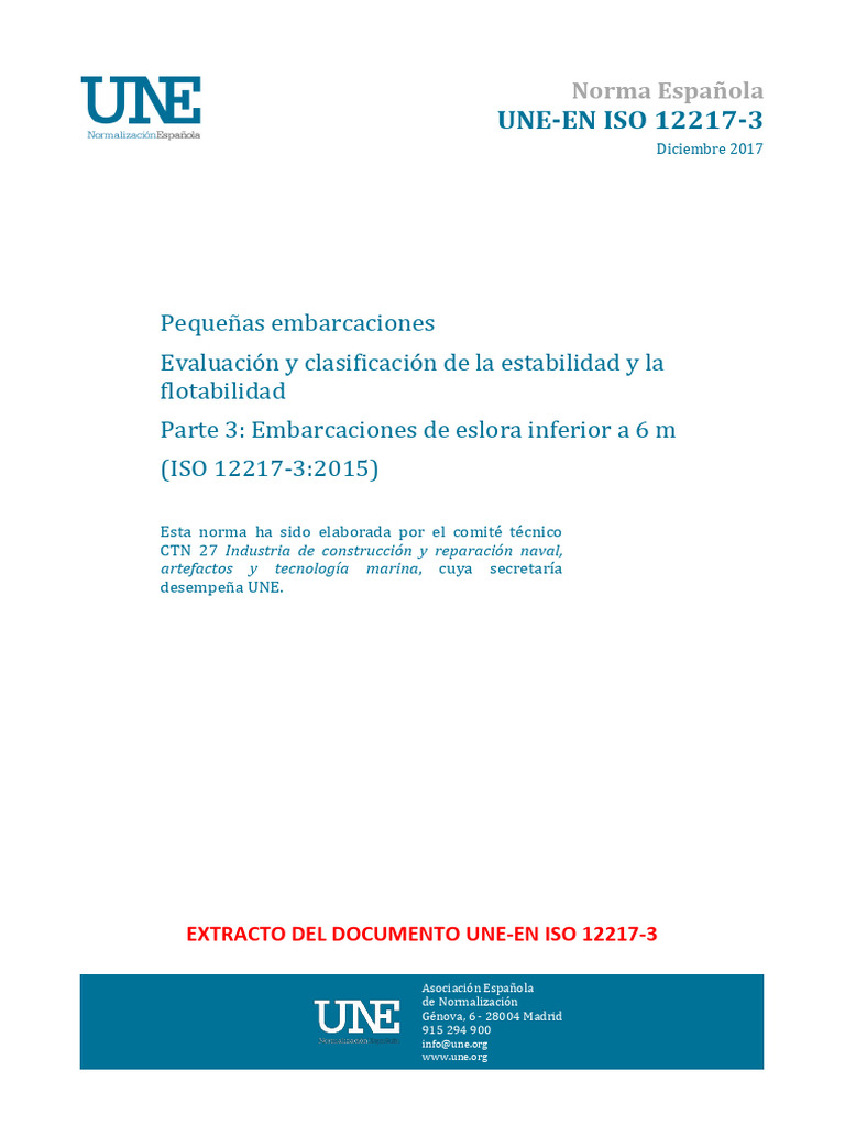 (EX)UNE-EN_ISO_12217-3=2017 | PDF | Embarcación | Buques