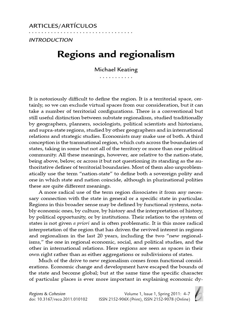 Regions and Cohesion Reco010102 | PDF | Governance | Political Science