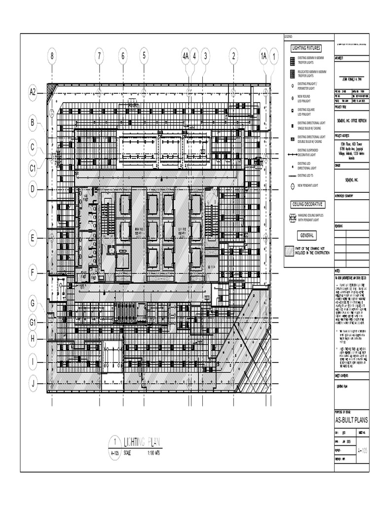 Siemens - As-Built Lighting Layout | PDF | Lighting | Interior Design