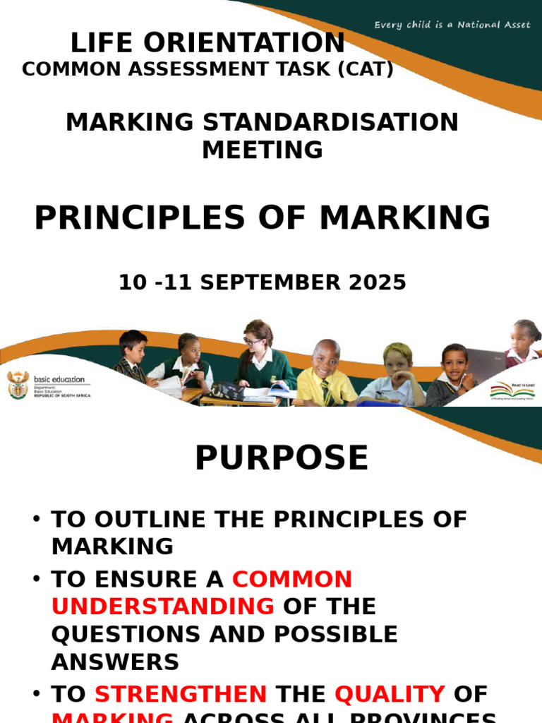 2025 Principles of Marking Life Orientation Cat | PDF | Question ...