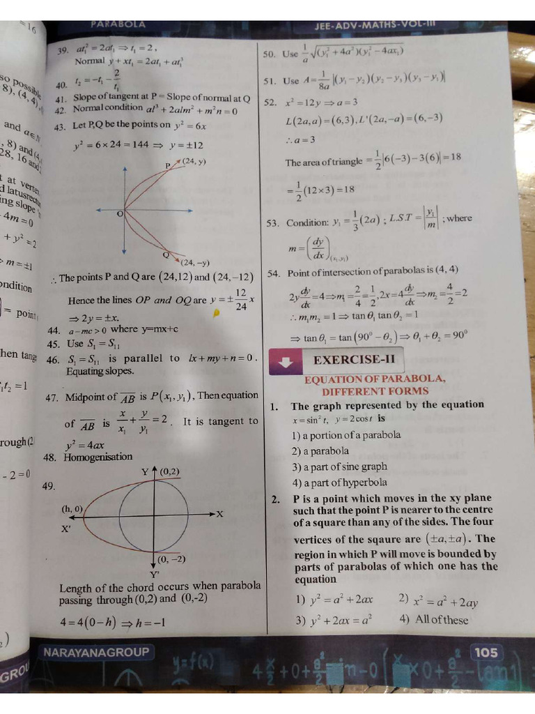 Parabola Exercise 2 | PDF