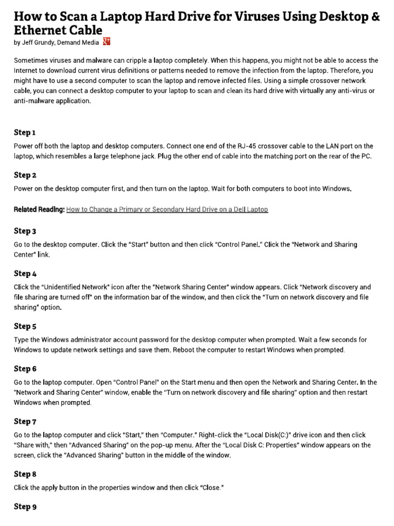 Map Network Drive and Scan for Viruses | PDF