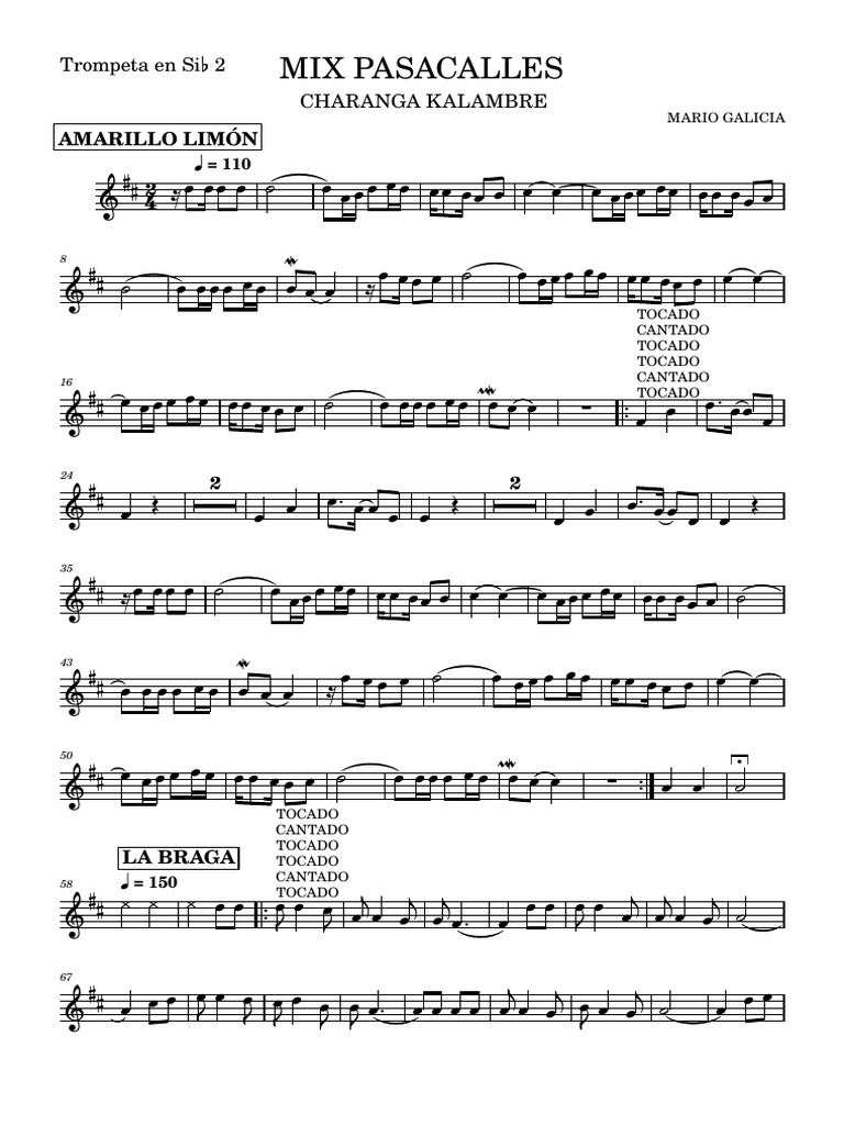 Charanga Kalamabre Pasacalles Mix | PDF