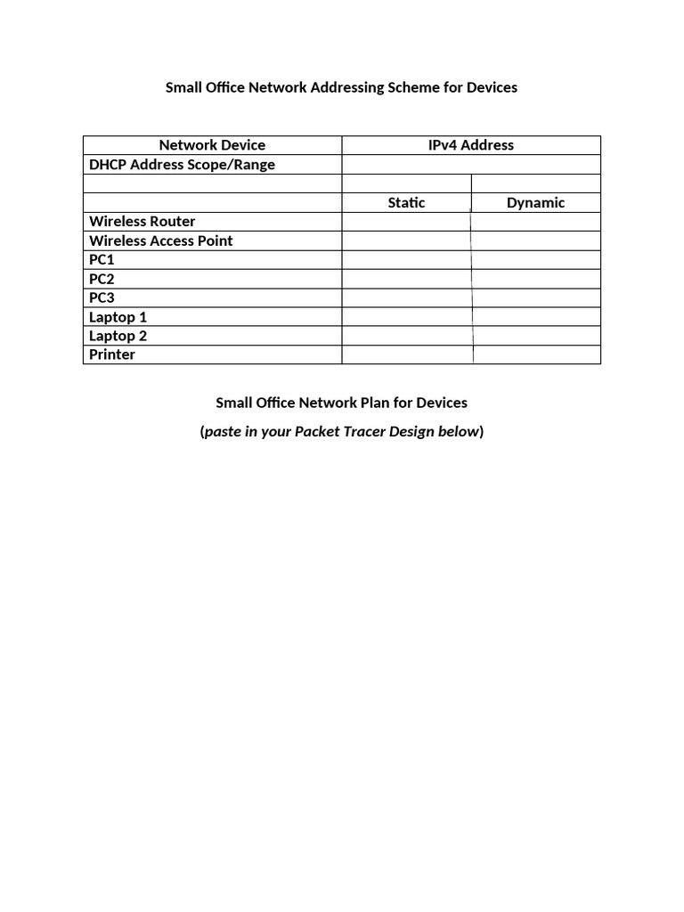 Network Plan and Addressing Scheme-1 | PDF