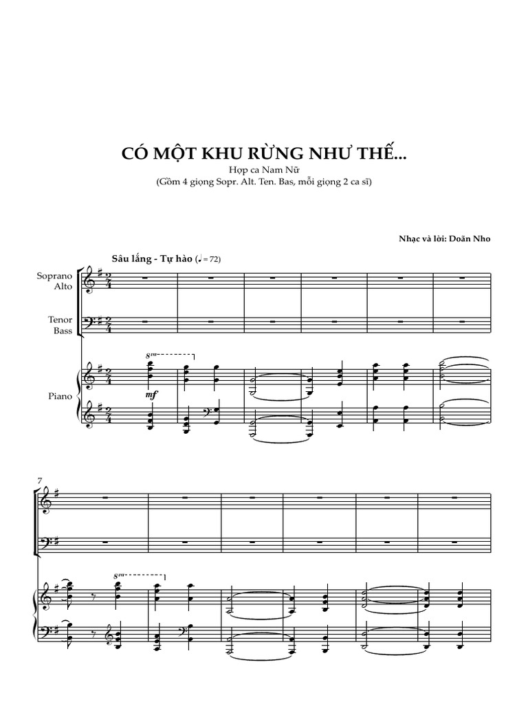 C 26-2 Co Yen CÓ MỘT KHU RỪNG NHƯ THẾ - Full Score | PDF