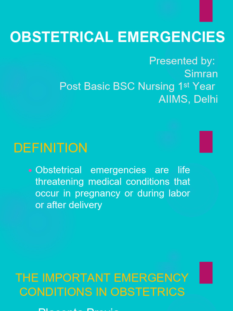 Obstetrical Emergencies by Nishtha.pptx 20251206 082527 0000 | PDF ...