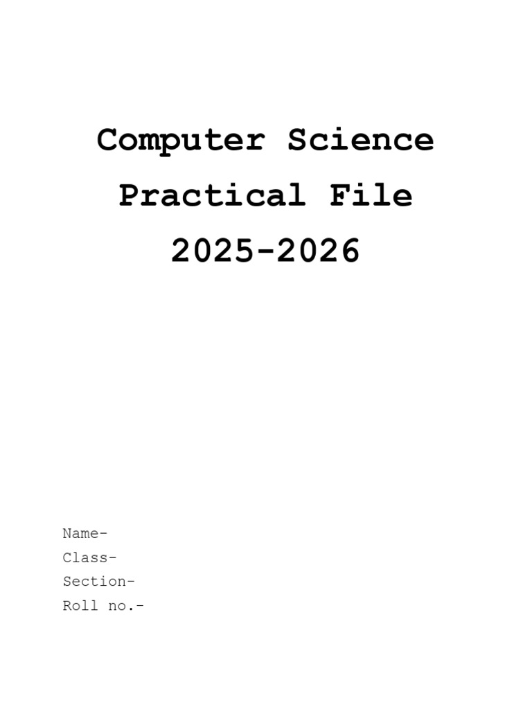12th CS Practical | PDF | Filename | Databases