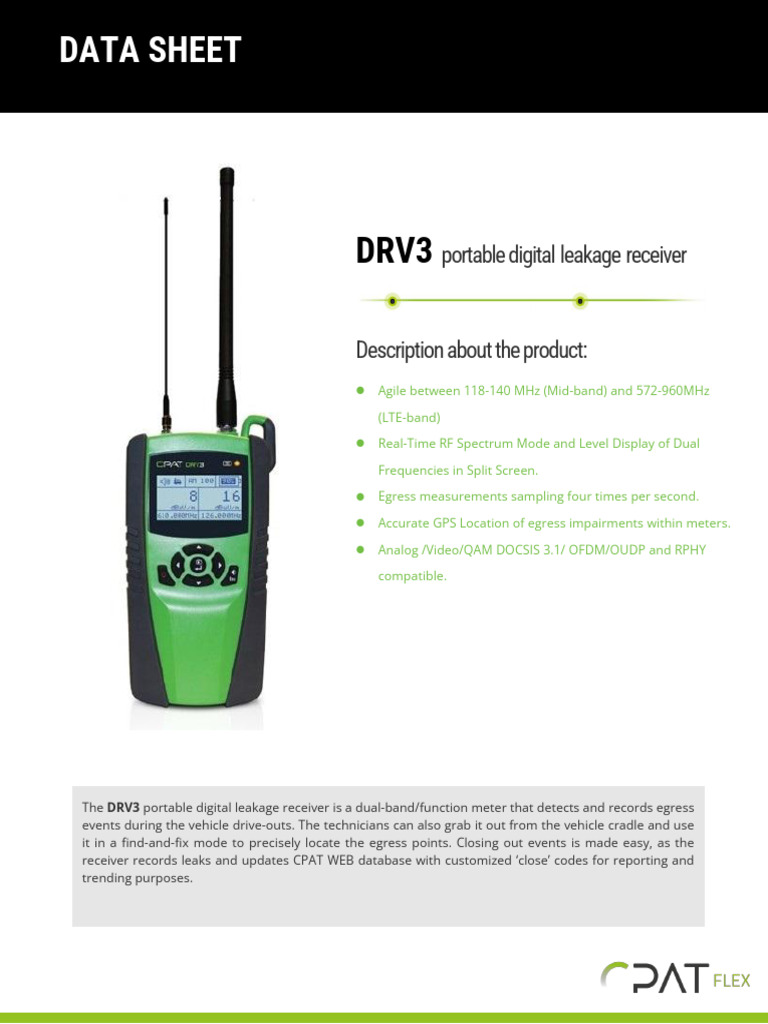DRV3 Portable Digital Leakage Receiver | PDF | Wireless | Information ...