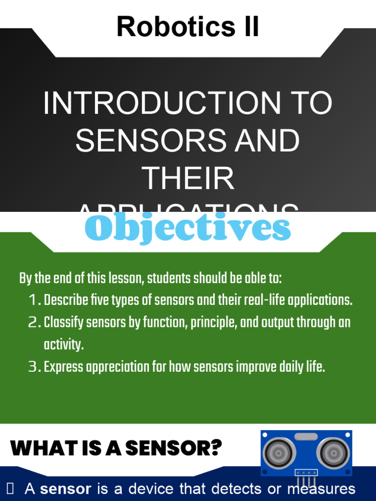 Q1_04_Rob II_Introduction to Sensors and Their Applications.pptx | PDF ...