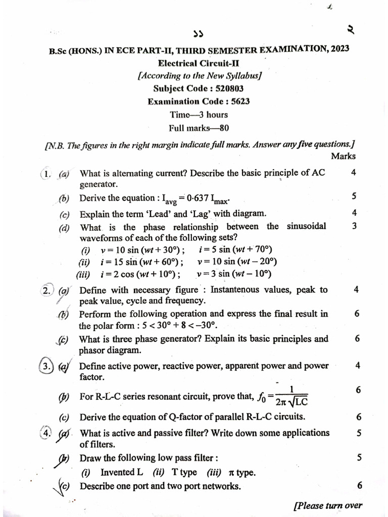 Electrical circuit (II) by Hasan | PDF