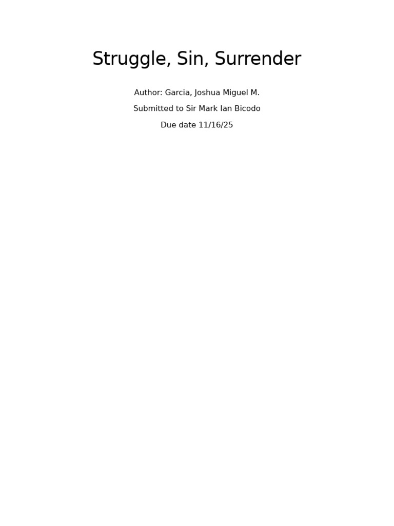 Joshua Miguel | PDF | Faith