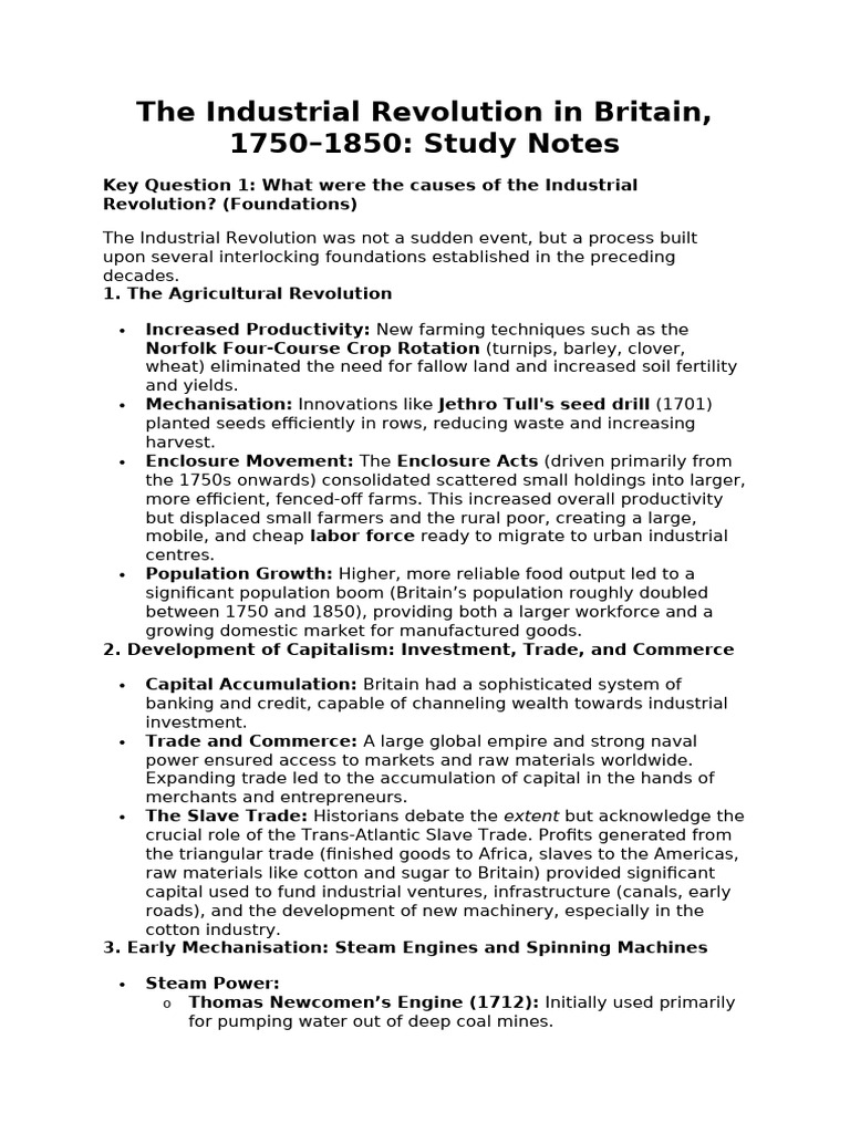 Causes of the Industrial Revolution | PDF | Rail Transport | Economies