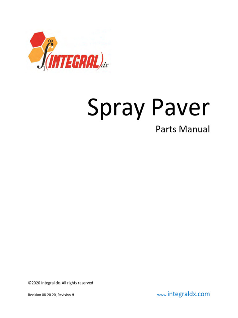 Spray Paver Parts Manual | PDF | Pipe (Fluid Conveyance) | Hydraulics