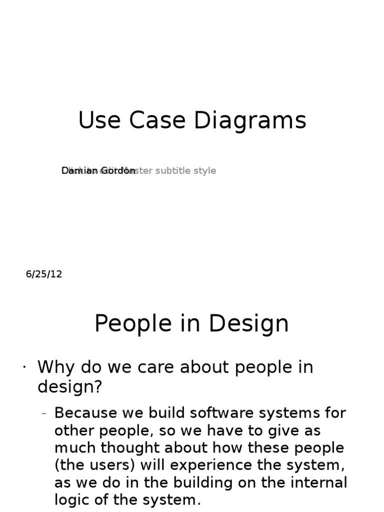 Lecture Design Use Cases Pdf Use Case Email