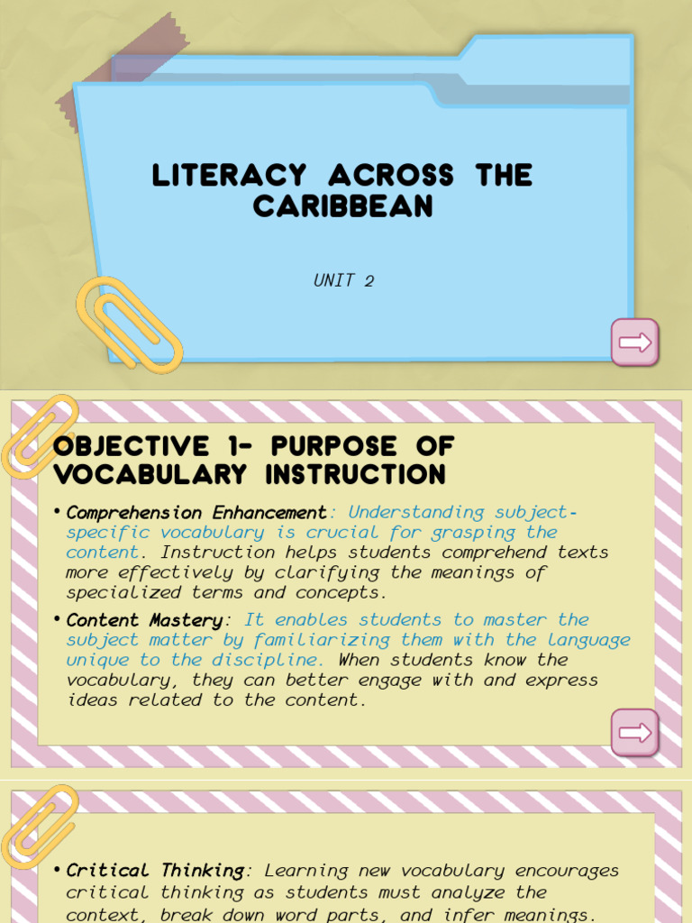 Vocabulary Instruction in Caribbean Education | PDF | Vocabulary ...
