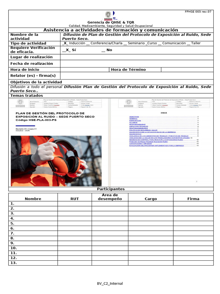 FPHSE 005 Difusion de Sistema Ed Gestión PREXOR | PDF
