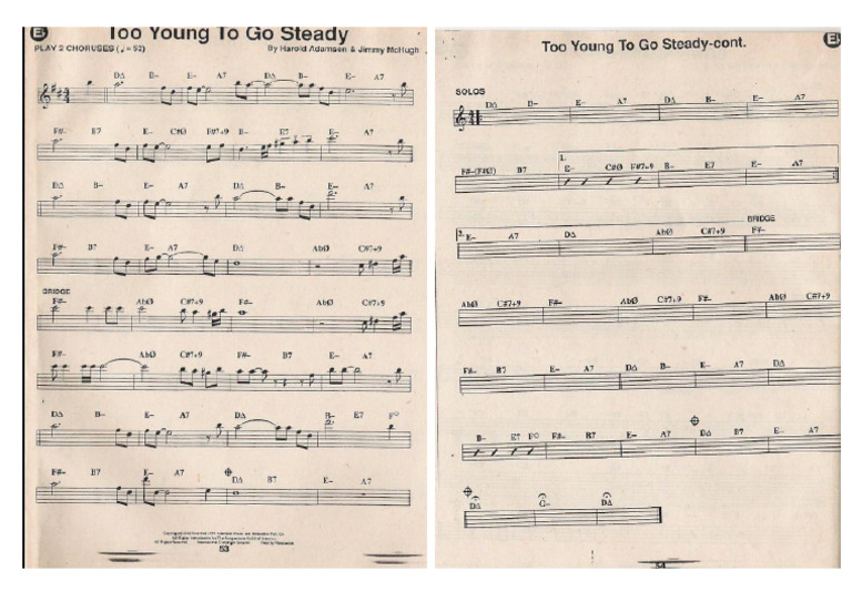 Too Young to Go Steady | PDF