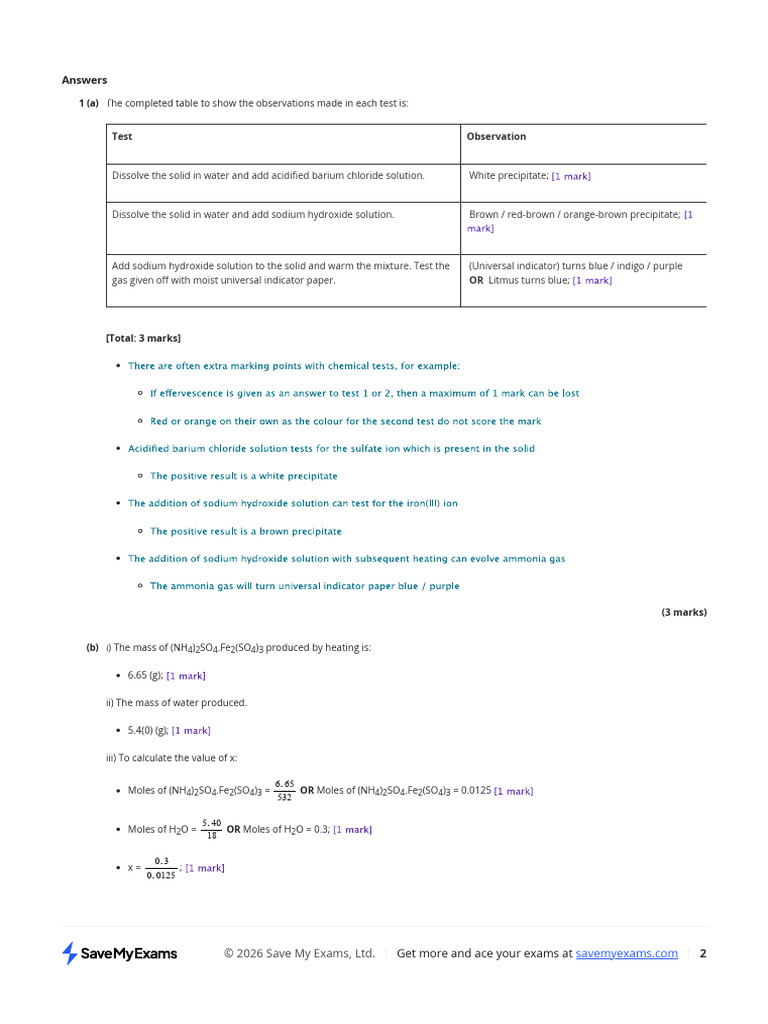 Test 1 Chemistry Edexcel IGCSE | PDF | Ion | Chemical Bond