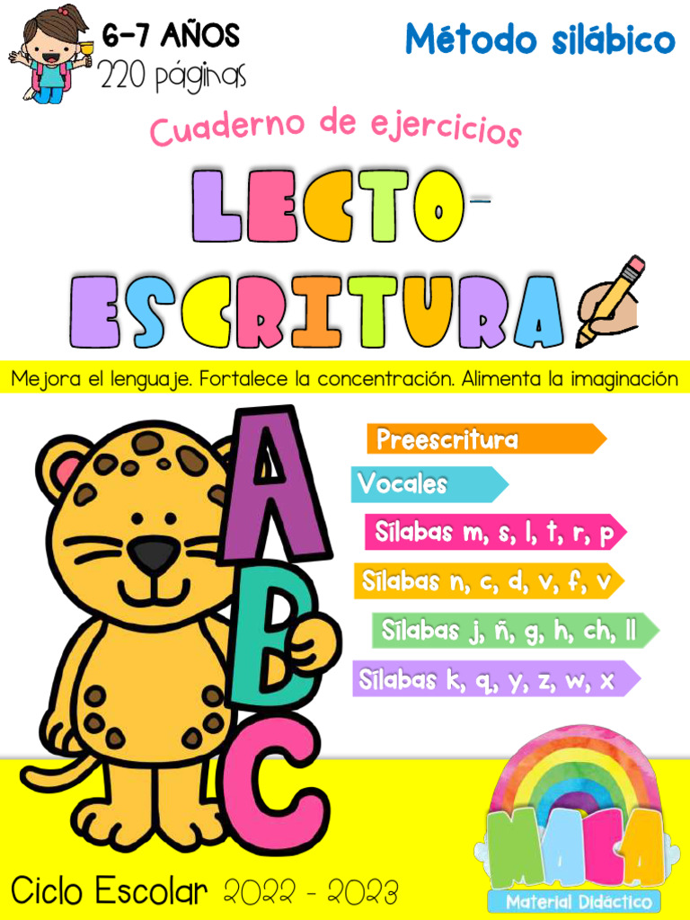 Lecto-escritura m. Silábico 22-23 Material Didáctico Maca v-4 | PDF