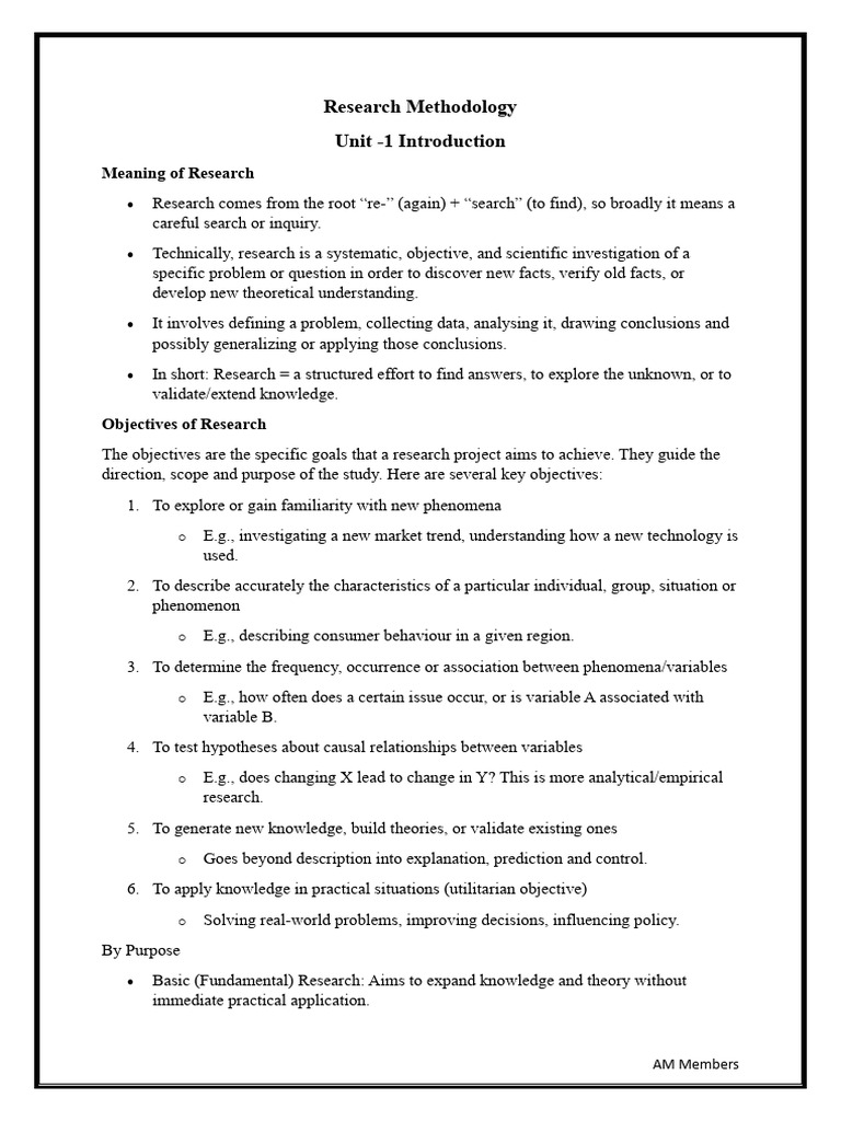 RM Notes Unit 1,2 & 3 | PDF | Effect Size | Meta Analysis
