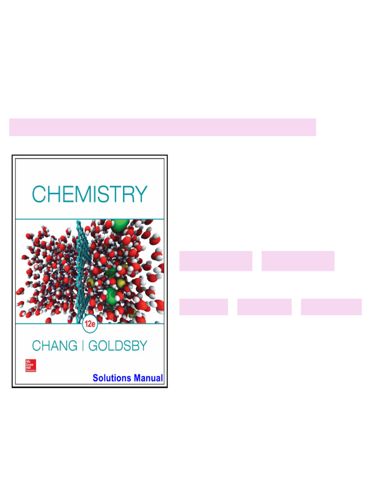Chemistry 12th Edition Chang Solutions Manual available any format ...