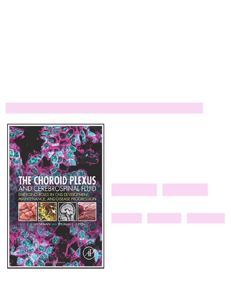 (Ebook) The Choroid Plexus and Cerebrospinal Fluid. Emerging Roles in ...