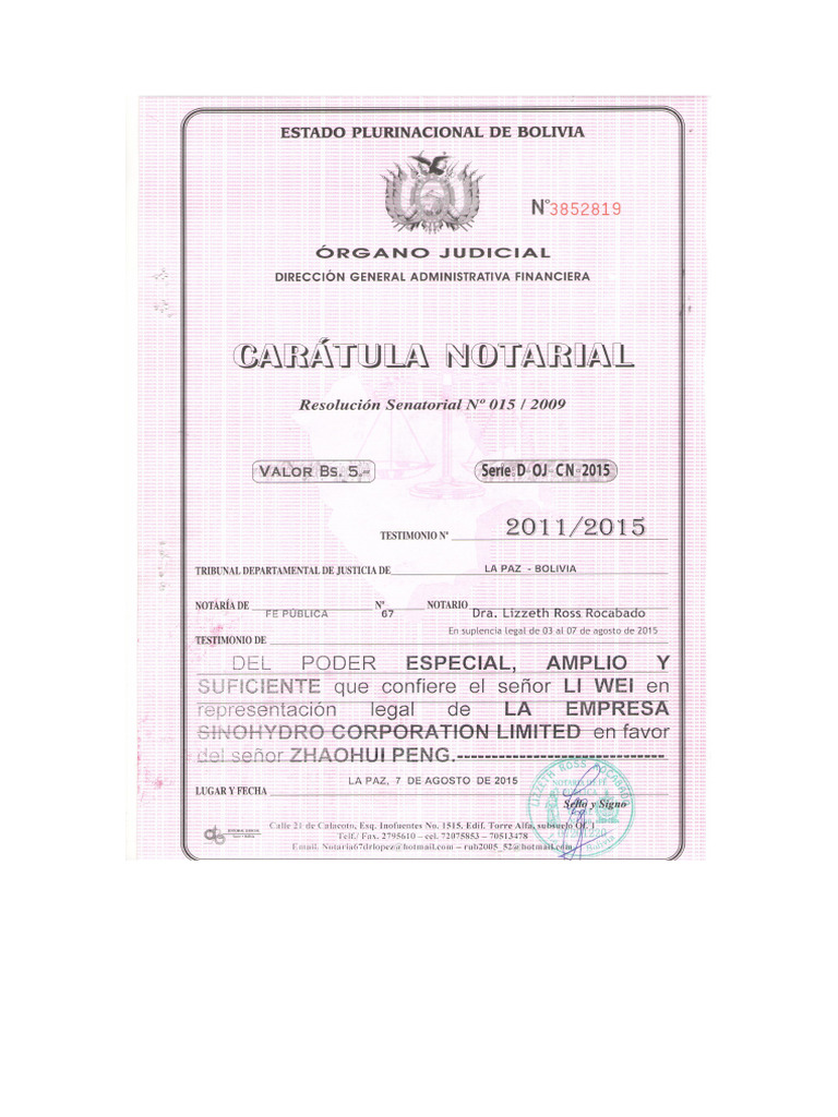 Poder LiWei Para Zhaohui Peng | PDF