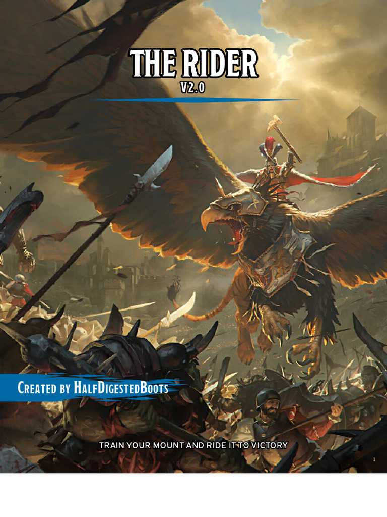 The Rider Class - V2.0 - The Homebrewery | PDF