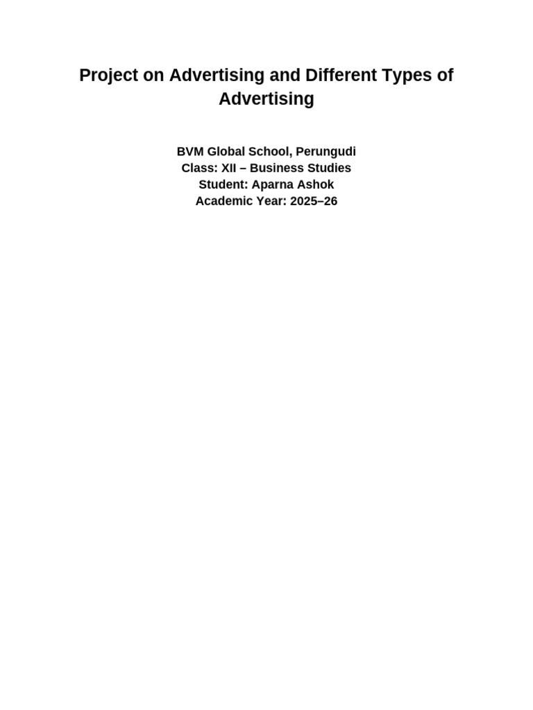 Types and Importance of Advertising | PDF | Advertising | Brand
