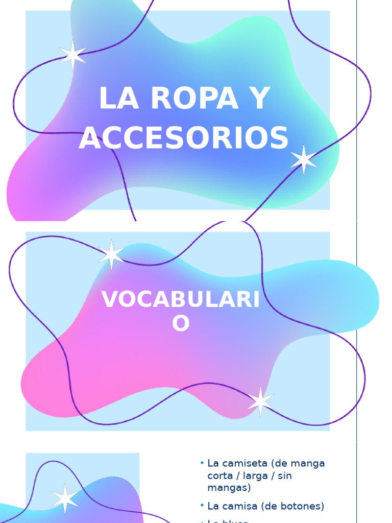 LA ROPA Y ACCESORIOS | PDF | Ropa | Moda