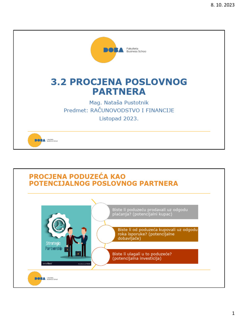 3_2_Pustotnik, N. (2023). Procjena Poslovnog Partnera. PPT Prezentacija ...
