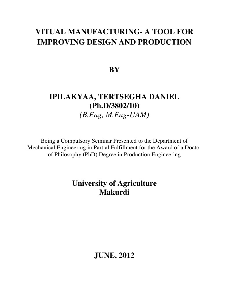 Vitual Manufacturing and Its Application in Material Processing | PDF ...