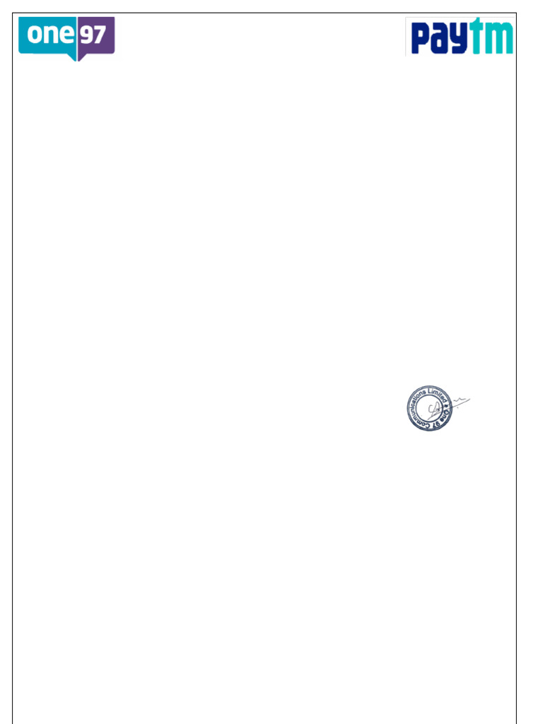 Tax Invoice for One97 Communications Ltd | PDF