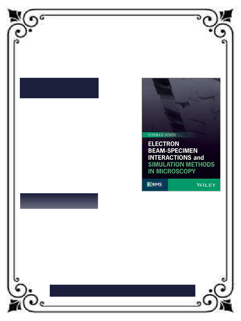 Electron Beam Specimen Interactions and Simulation Methods in ...