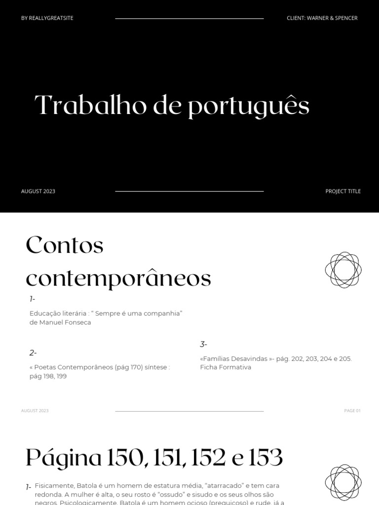 Trabalho de Português (1) | PDF