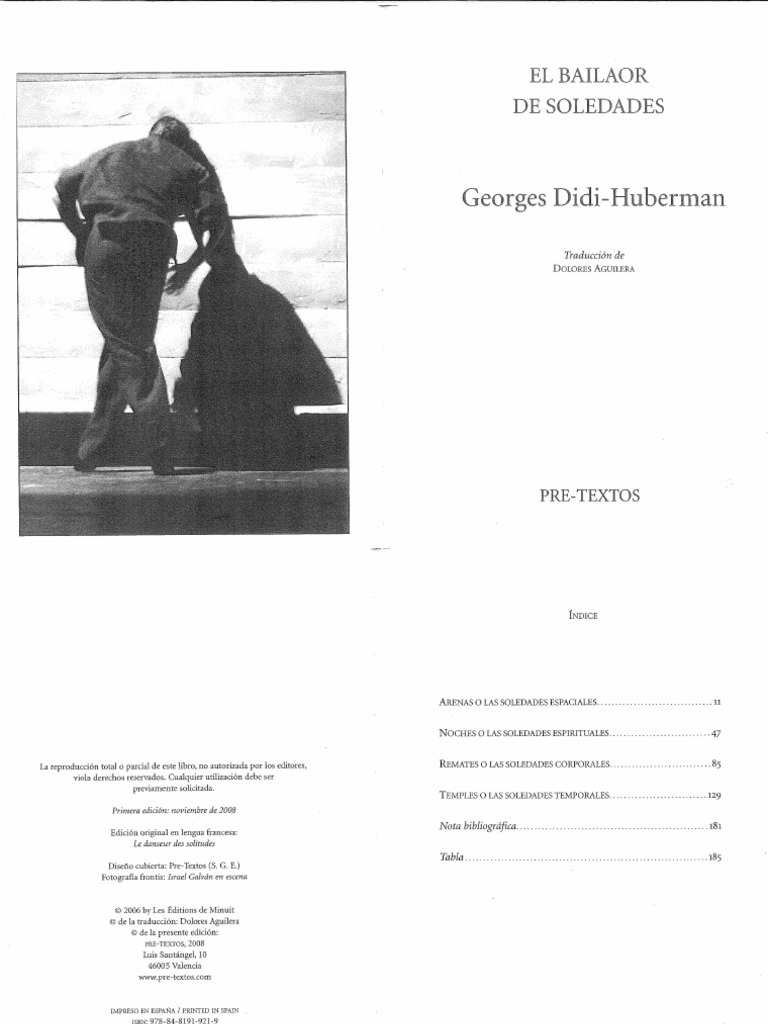 El bailaor de soledades - Georges Didi-Huberman- Capítulo 1 | PDF