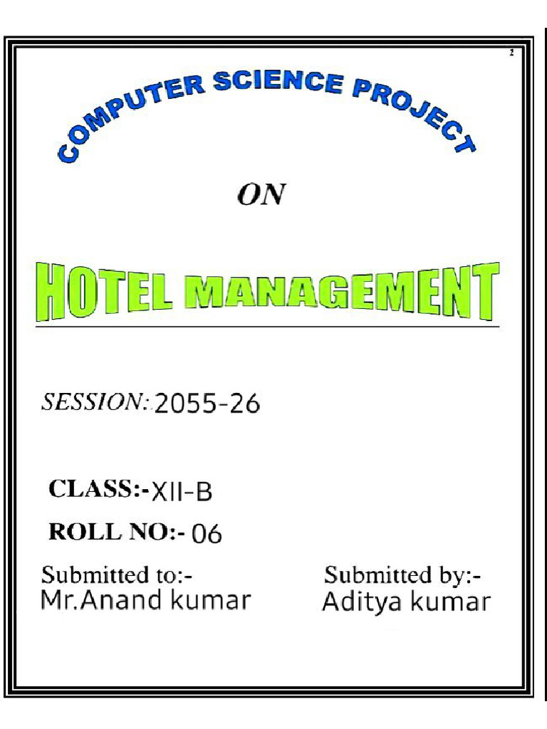 Class 12 Cs Project File | PDF