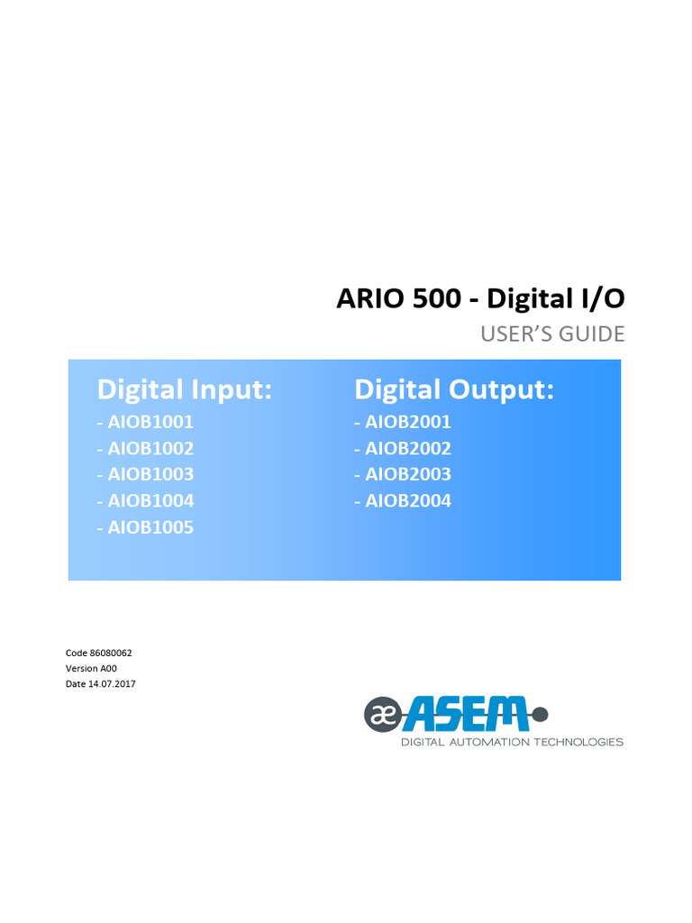 [10] Manual ARIO500 Digital Input Output En | PDF | Electromagnetic ...