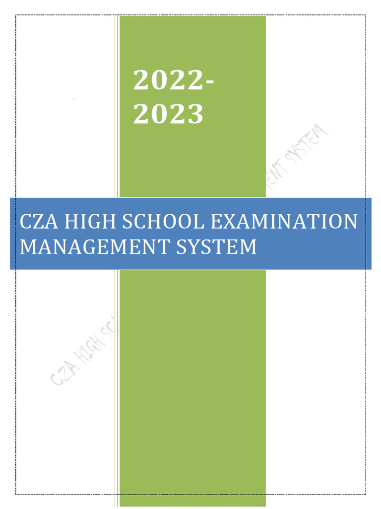 CZA High School Exam Management System | PDF | Unit Testing | Software ...