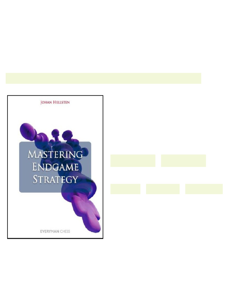 (Ebook) Mastering Endgame Strategy by Johan Hellsten ISBN 9781781940181 ...