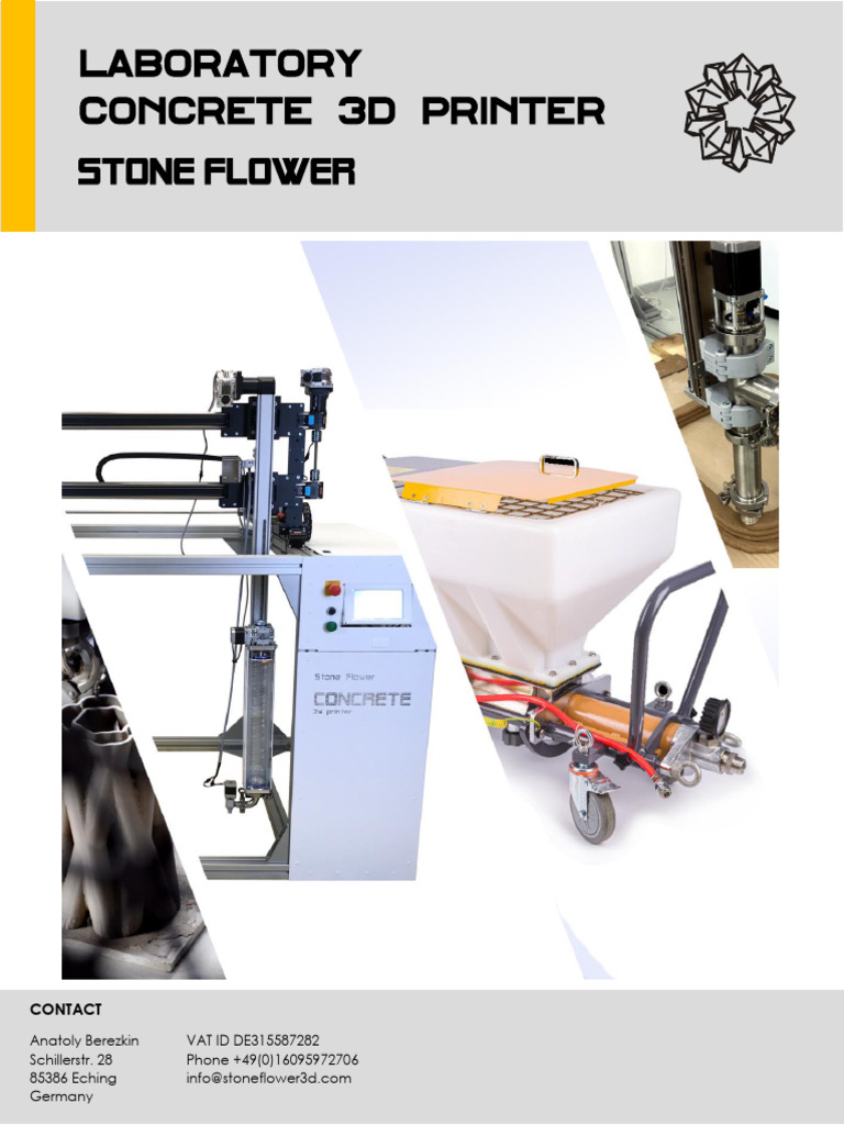 Concrete 3D Printer Specifications | PDF | Concrete | Printer (Computing)