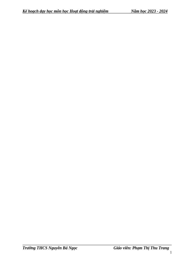 Chủ Đề 3 Trách Nhiệm Với Bản Thân | PDF