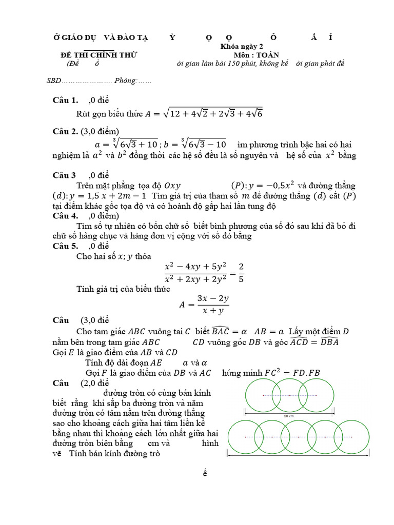 De Thi Hsg Thcs Vong Tinh 2018-2019 | PDF