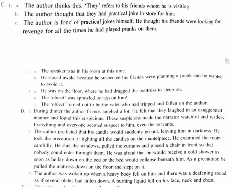 Author's Suspicion of Friends' Prank | PDF