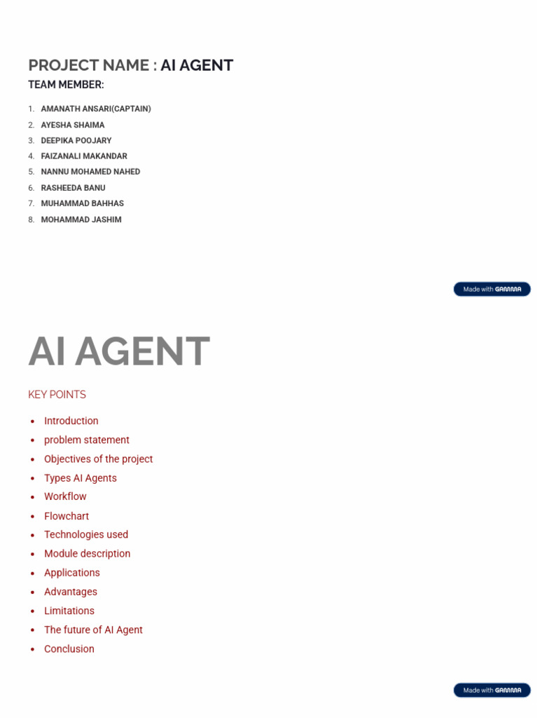 Project Name Ai Agent | PDF | Artificial Intelligence | Intelligence ...
